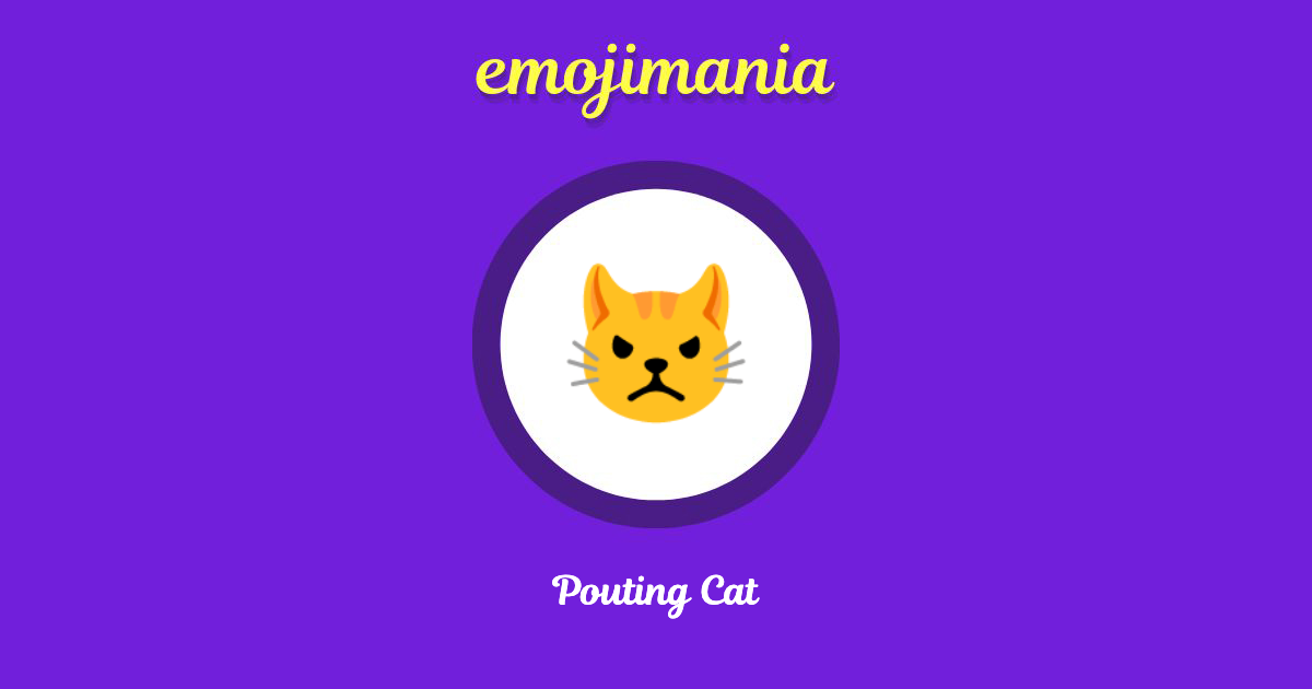 😾 Pouting Cat emoji Copy & Paste - Emojimania