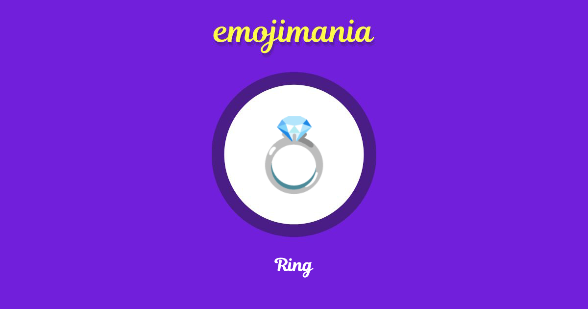 💍 Ring emoji Copy & Paste - Emojimania