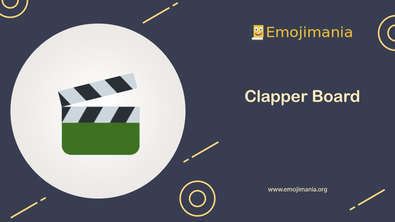 🎬 Meaning | Clapper Board Emoji | Copy and Paste