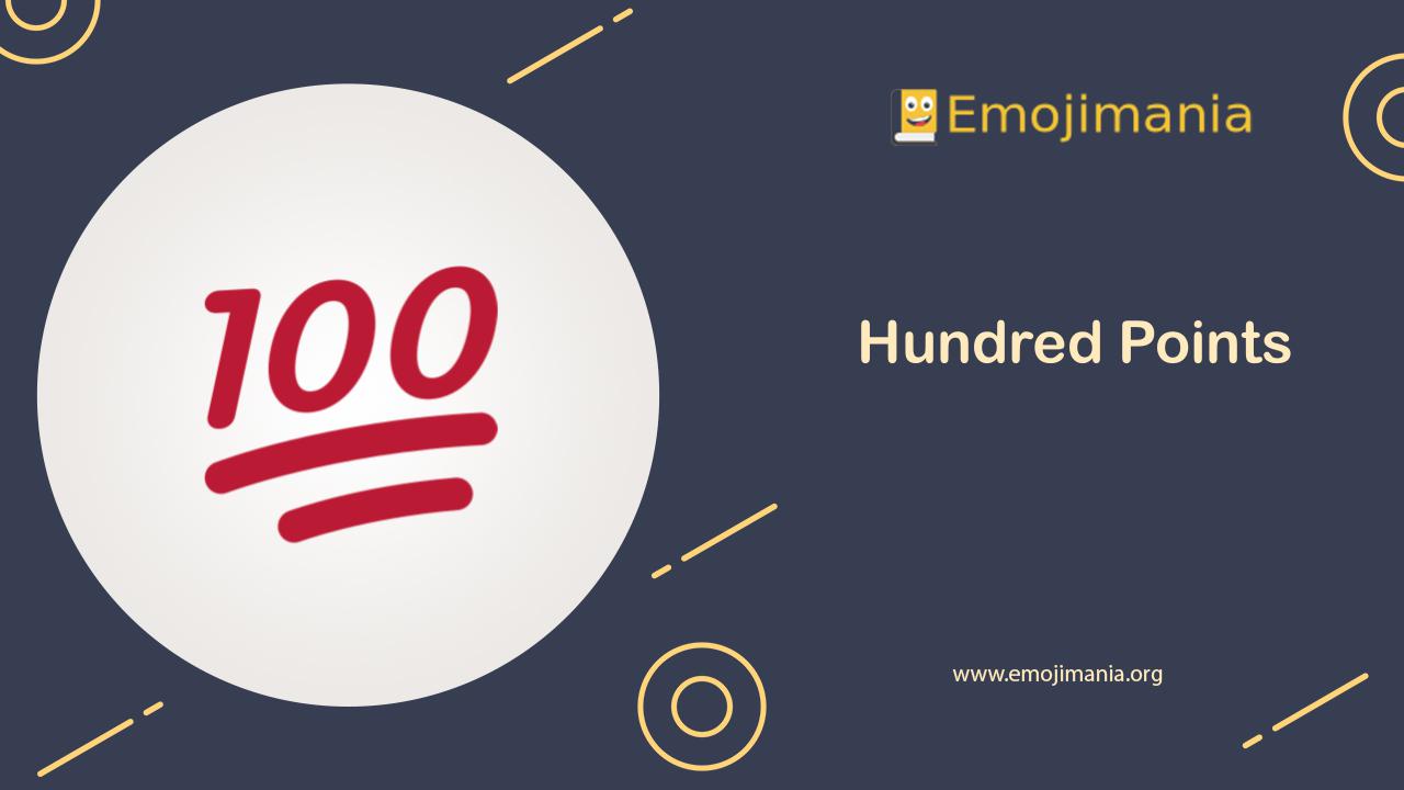 💯 Meaning | Hundred Points Emoji | Copy and Paste