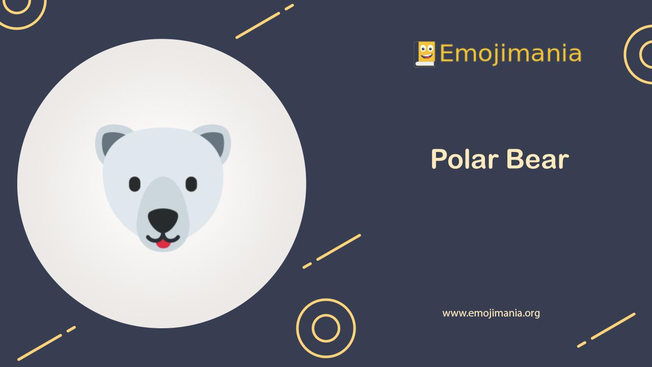 🐻‍ ️ Meaning | Polar Bear Emoji | Copy and Paste- Emojimania