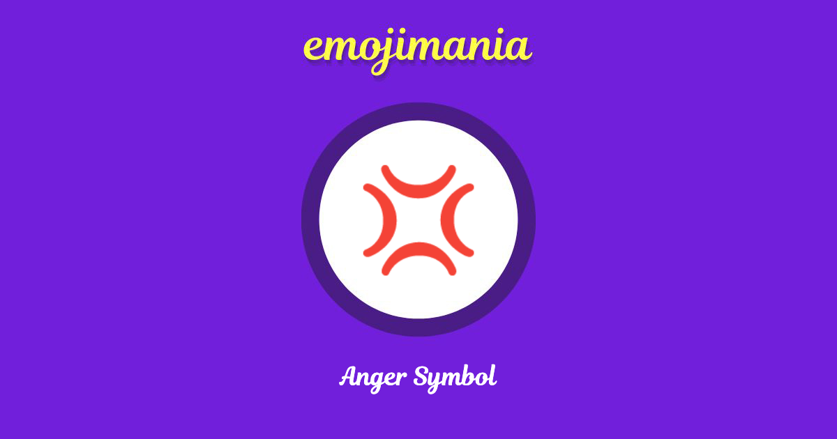 💢 Anger Symbol emoji Copy & Paste - Emojimania