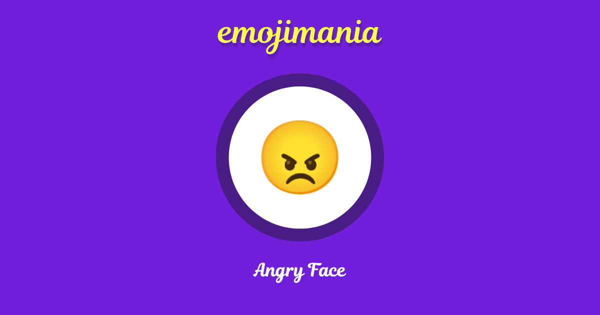😠 Angry Face emoji Copy & Paste - Emojimania
