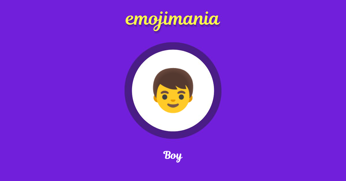 👦 Boy emoji Copy & Paste - Emojimania