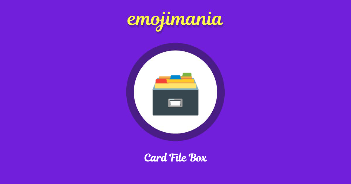 🗃 Card File Box emoji Copy & Paste - Emojimania