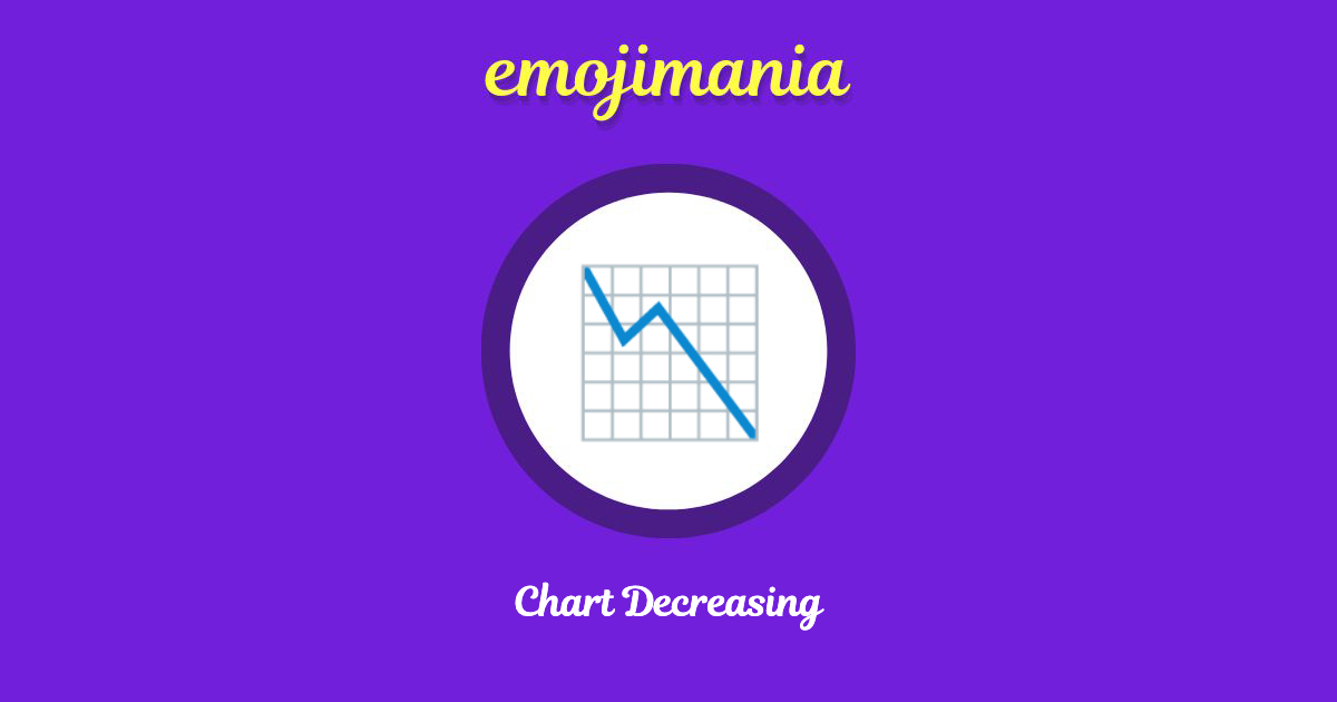 📉 Chart Decreasing emoji Copy & Paste - Emojimania