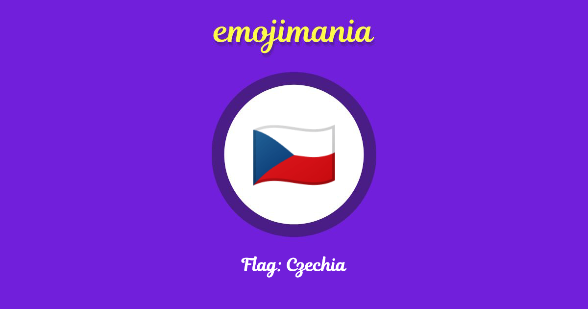 🇨🇿 Flag: Czechia emoji Copy & Paste - Emojimania