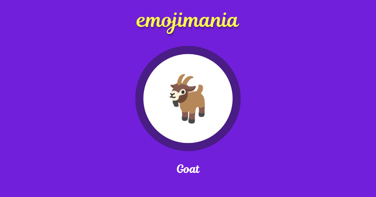🐐 Goat emoji Copy & Paste - Emojimania