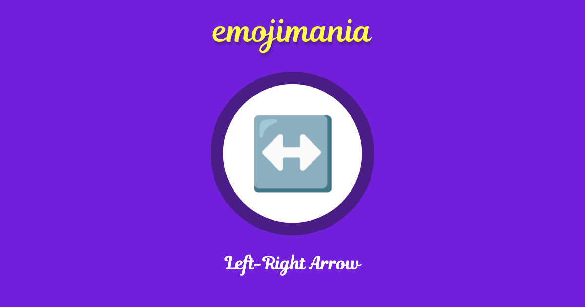 ↔ Left-Right Arrow emoji Copy & Paste - Emojimania