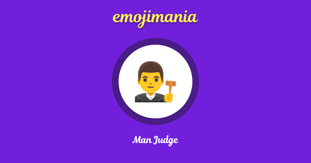 👨‍⚖️ Man Judge emoji Copy & Paste - Emojimania