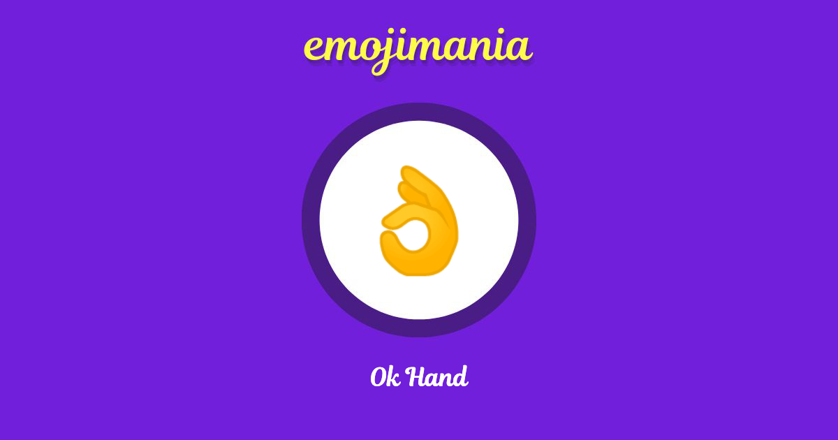 👌 Ok Hand emoji Copy & Paste - Emojimania
