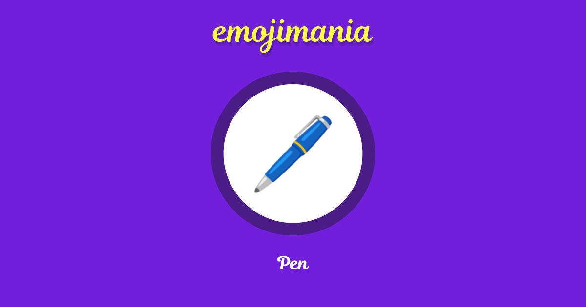 🖊 Pen emoji Copy & Paste - Emojimania