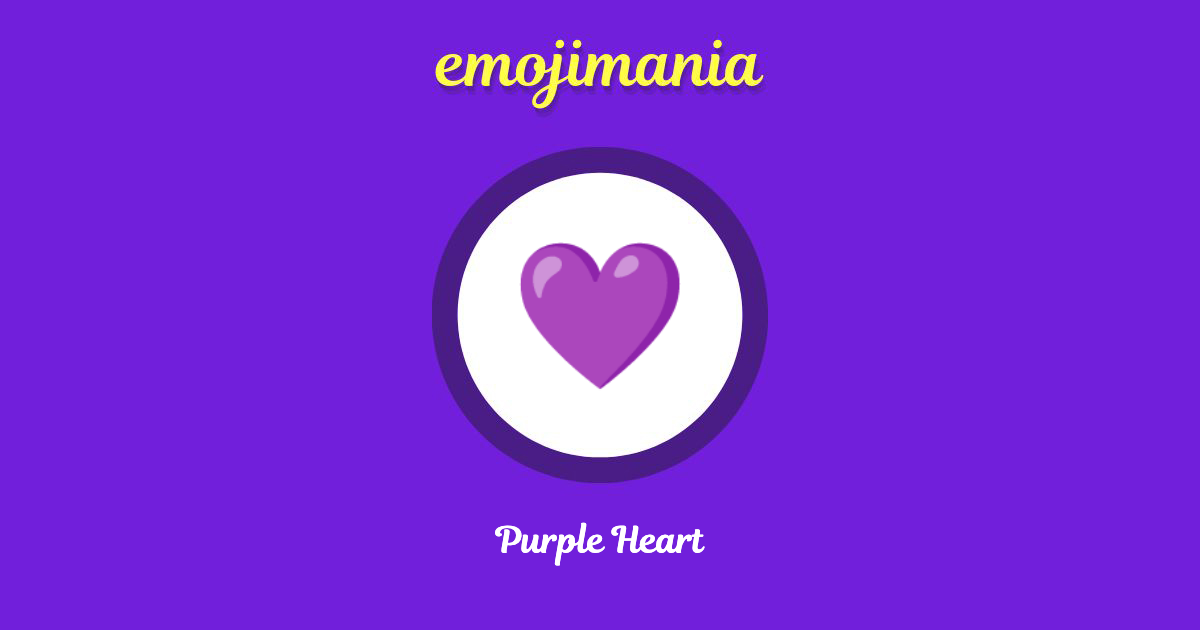 💜 Purple Heart emoji Copy & Paste - Emojimania