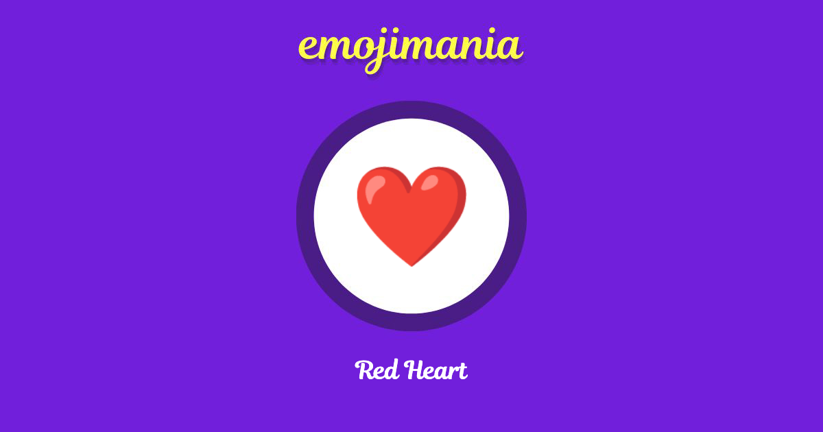 ️ Red Heart emoji Copy & Paste - Emojimania