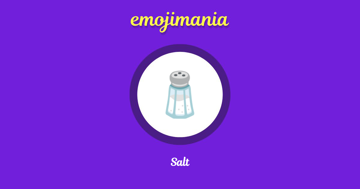 🧂 Salt emoji Copy & Paste - Emojimania