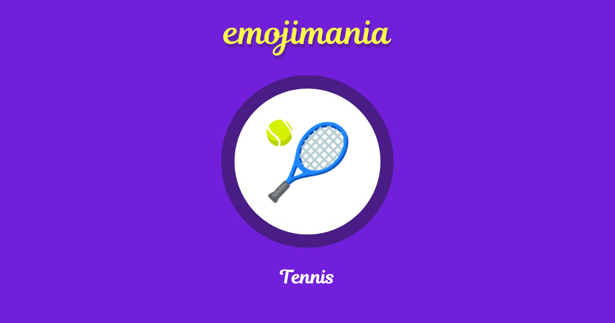 🎾 Tennis emoji Copy & Paste - Emojimania