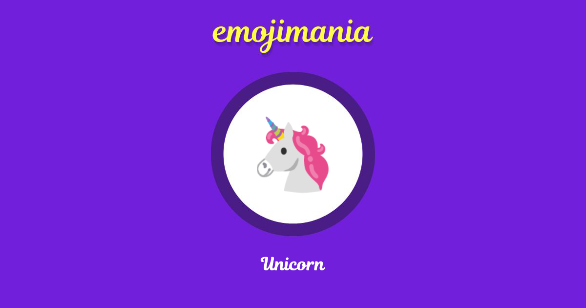 🦄 Unicorn emoji Copy & Paste - Emojimania