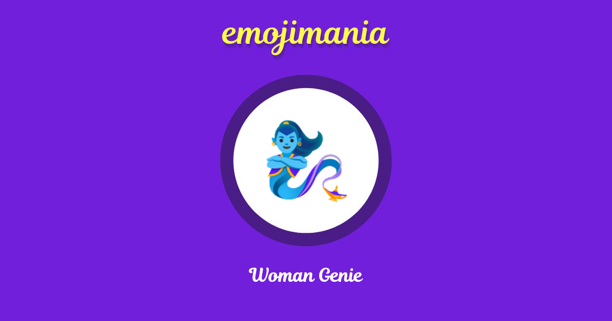 🧞‍♀️ Woman Genie emoji Copy & Paste - Emojimania